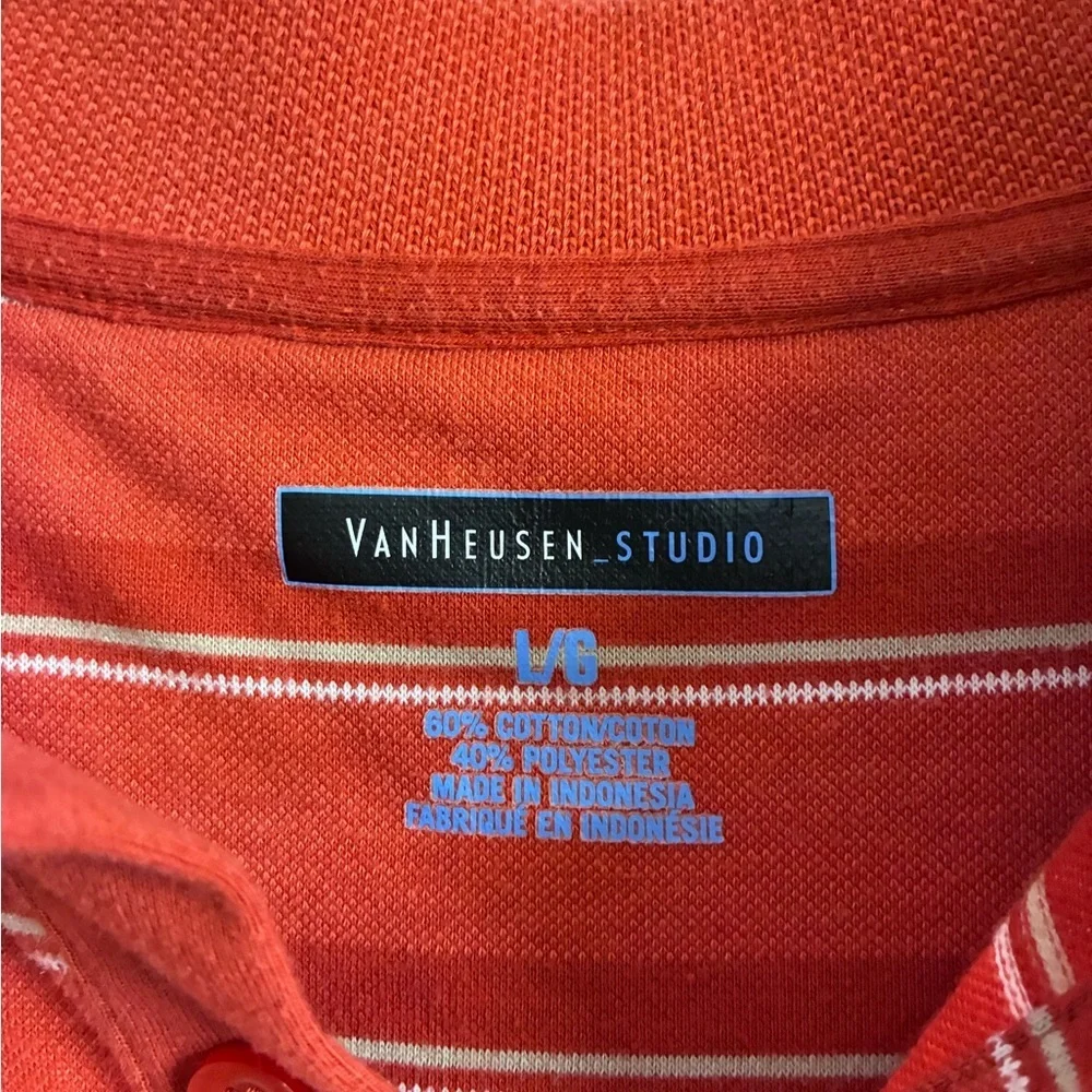 Van Heusen | Shirts | Van Heusen Mens Casual Polo Shirt Large Orange ...